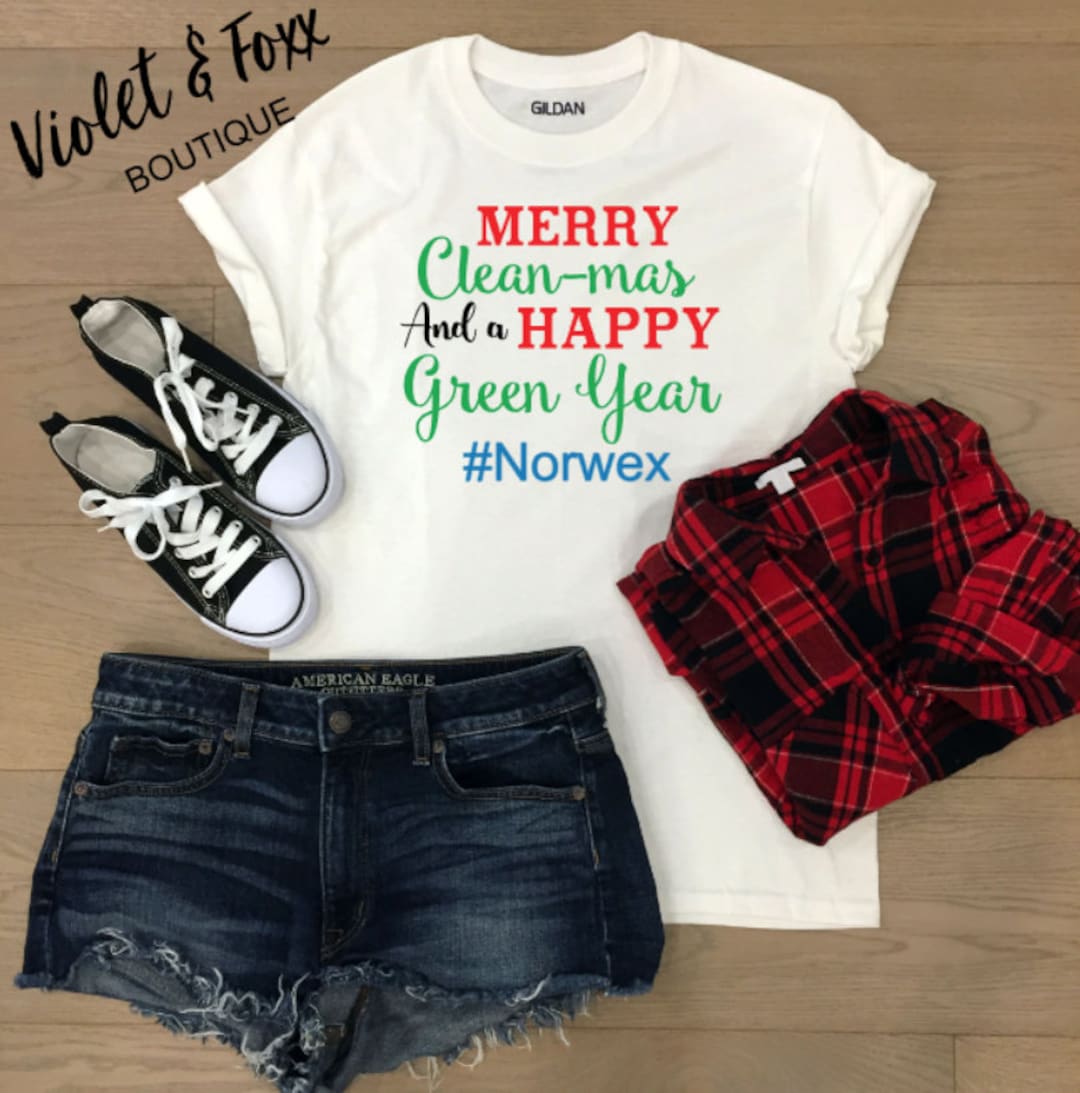 Merry Clean-mas and a Happy Green Year New Year Norwex White T Shirt - Etsy