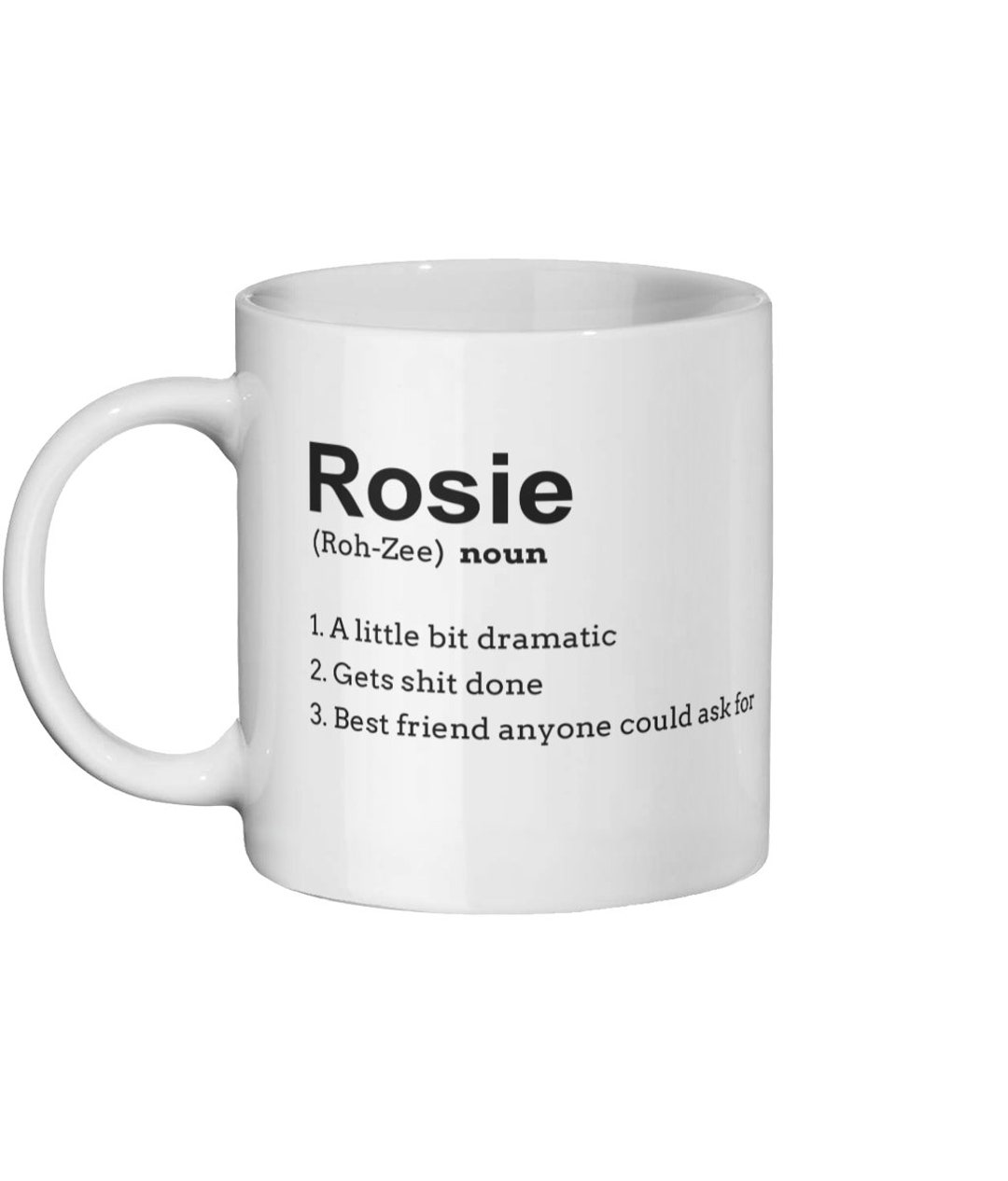 Personalised Mug With Name and Noun Description Design White Coffee Cup ...