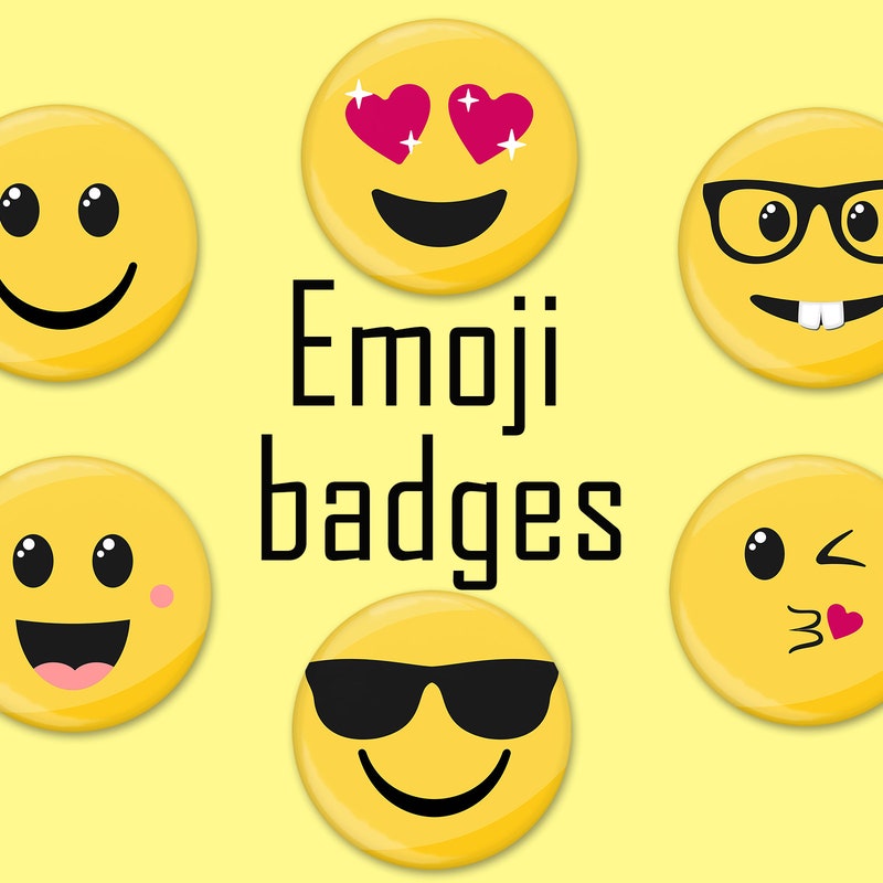 Sad Emoji Badge - Etsy UK