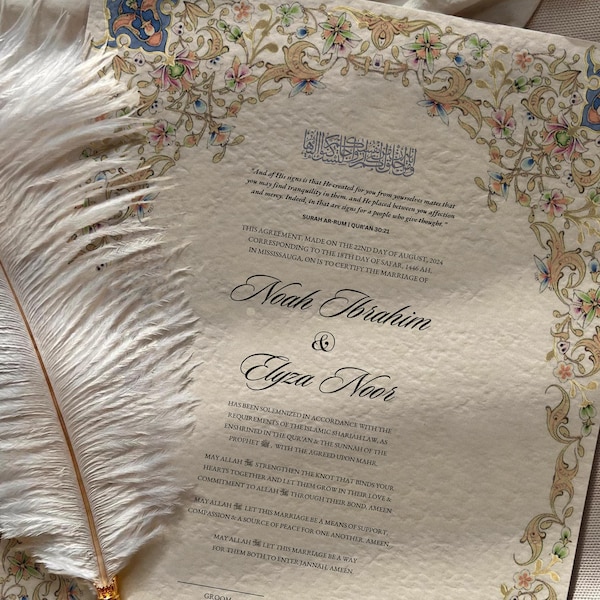 Nikkah Contract Set - Etsy UK