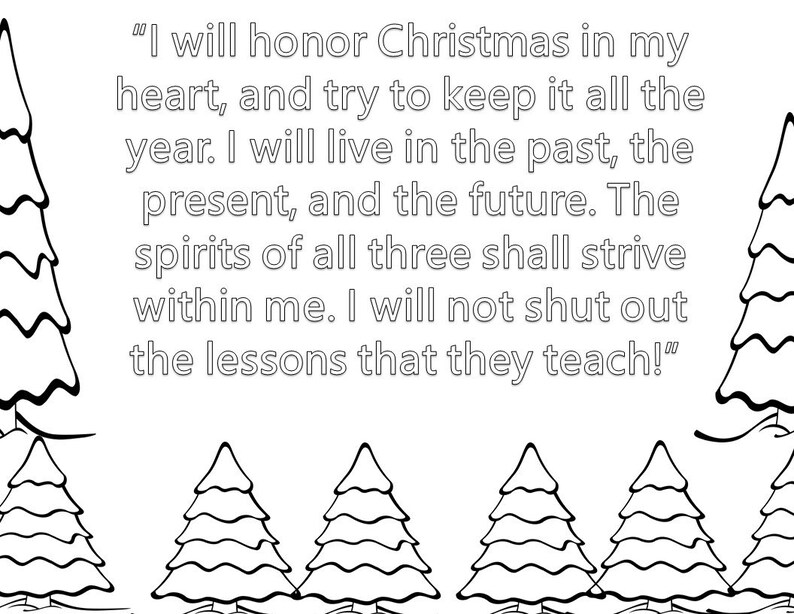 A Christmas Carol Coloring Pages or Mini Posters - Etsy