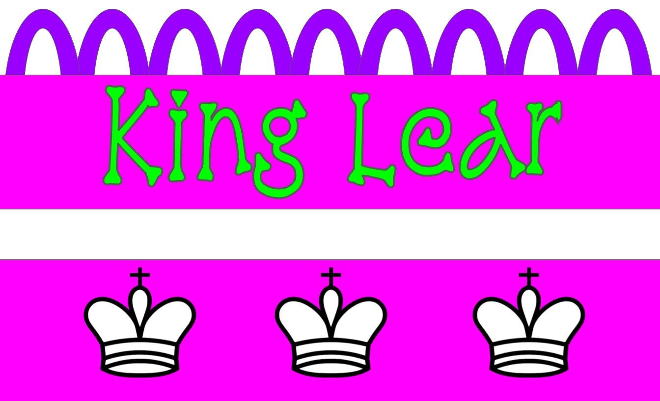 Shakespeare's King Lear Character Educational Printable Hats and ...