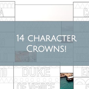 Shakespeare's Othello Character Educational Printable Hats and ...