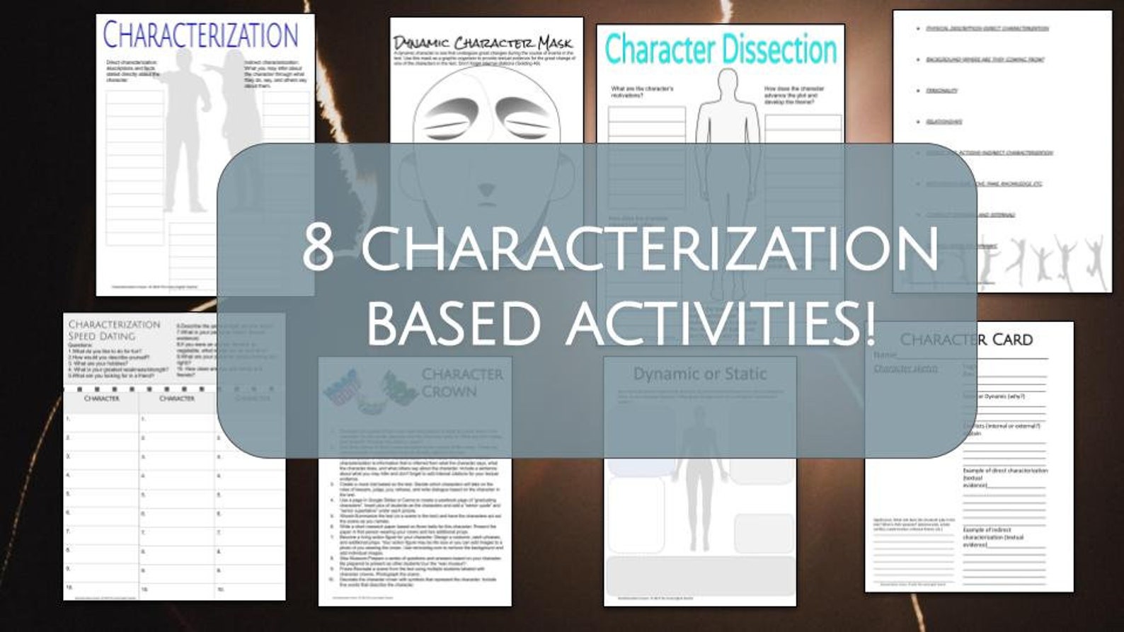 Shakespeare's Othello Character Educational Printable Hats and ...