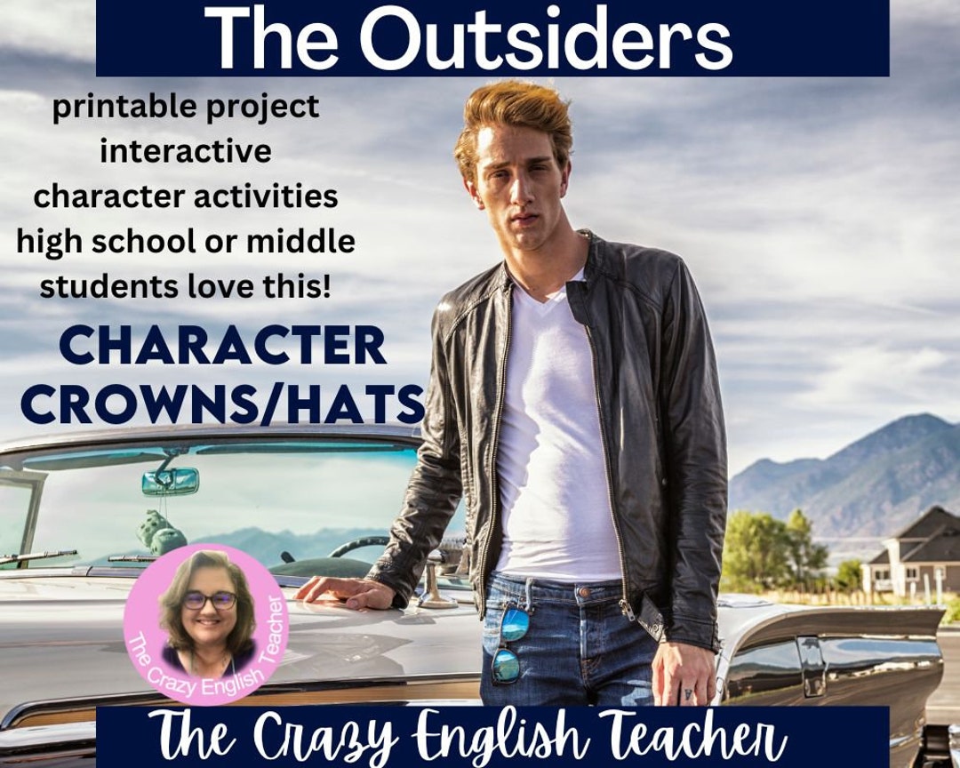 The Outsiders Character Educational Printable Hats and Characterization ...