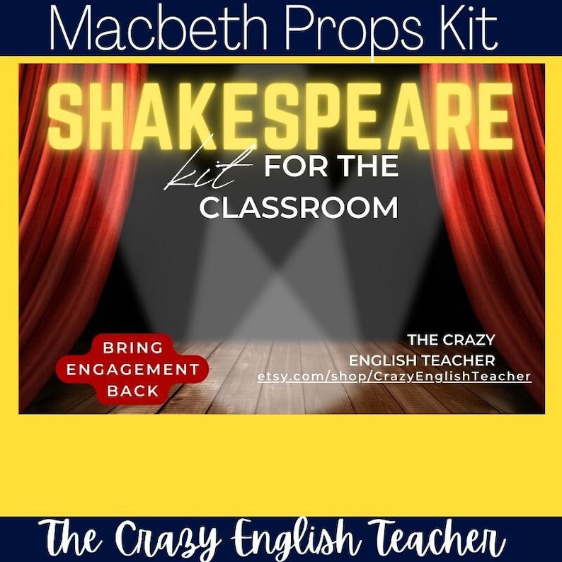 Shakespeare Macbeth Teaching Props Kit - Teacher Made - Teacher ...