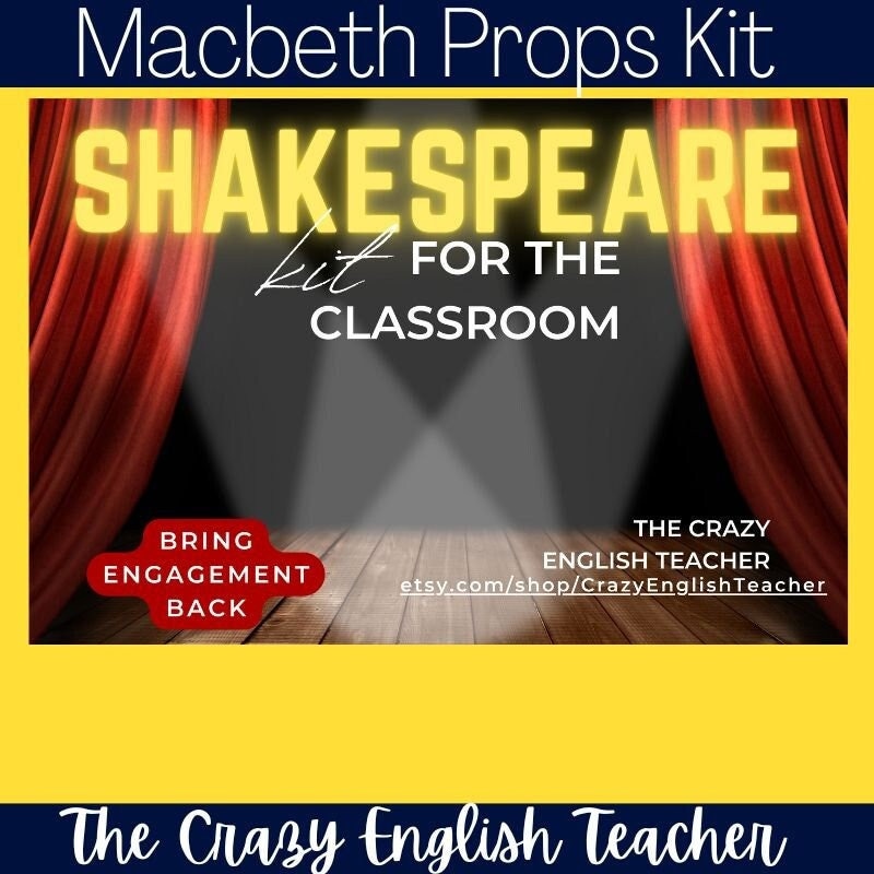 Shakespeare Macbeth Teaching Props Kit - Teacher Made - Teacher ...