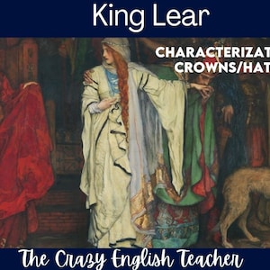 Shakespeare's King Lear Character Educational Printable Hats and ...