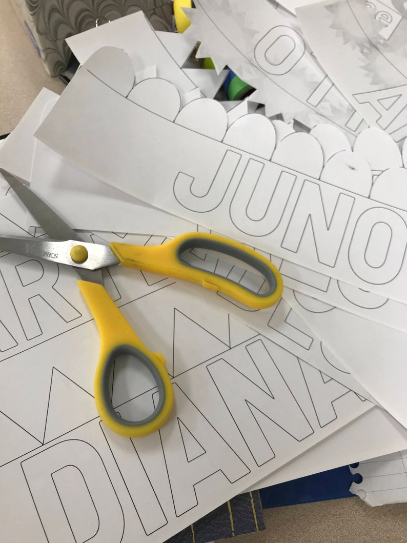 Greek Mythology Paper Crowns Characterization Lesson, Project ...