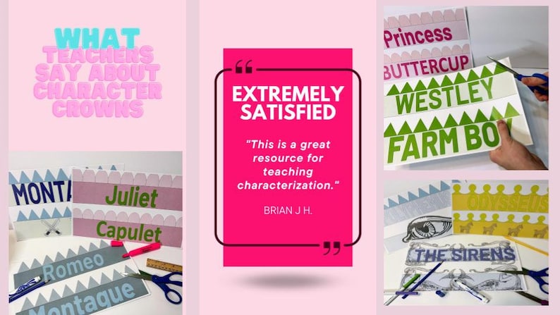 Taming of the Shrew by Shakespeare Character Educational Printable Hats ...