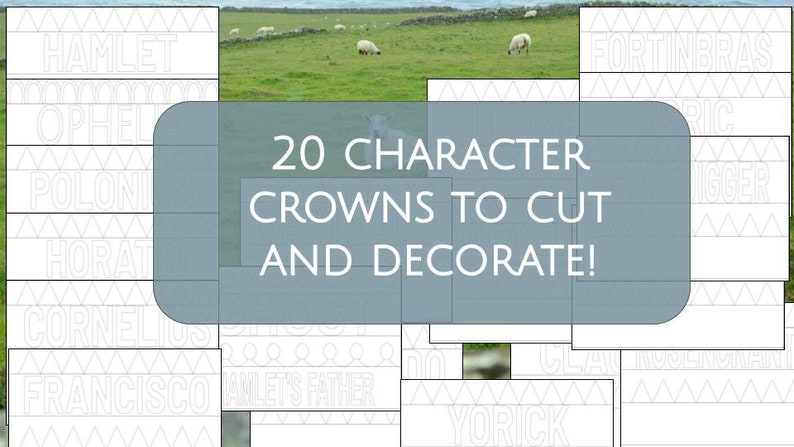 Hamlet Character Crowns and Characterization Lessons Educational ...