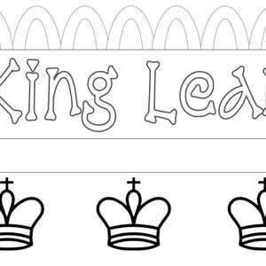 Shakespeare's King Lear Character Educational Printable Hats and ...
