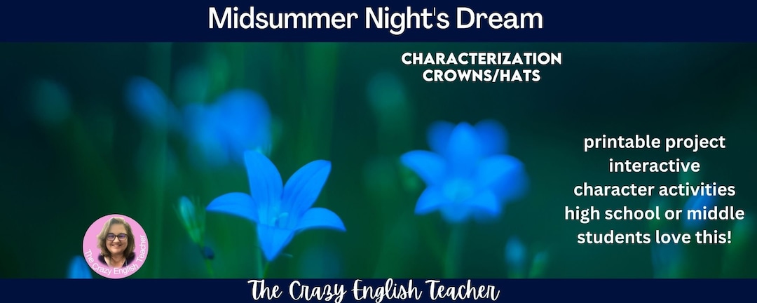 Shakespeare's Midsummer Night's Dream Character Educational Printable ...