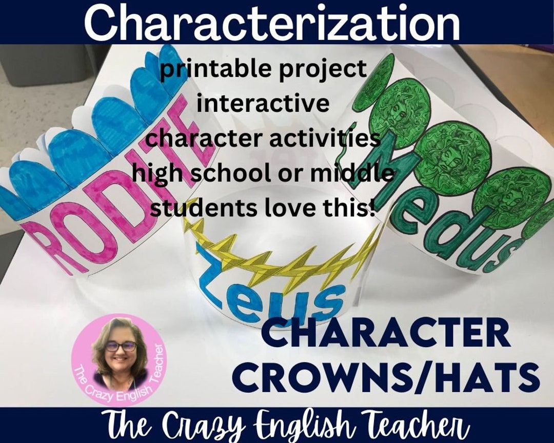 Greek Mythology Paper Crowns Characterization Lesson, Project, Educational Printable - Etsy