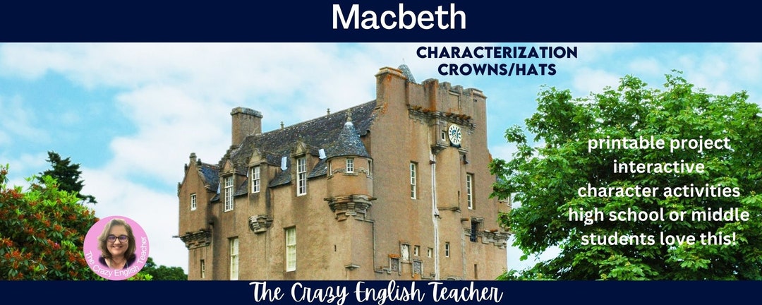 Shakespeare's Macbeth Character Educational Printable Hats and ...