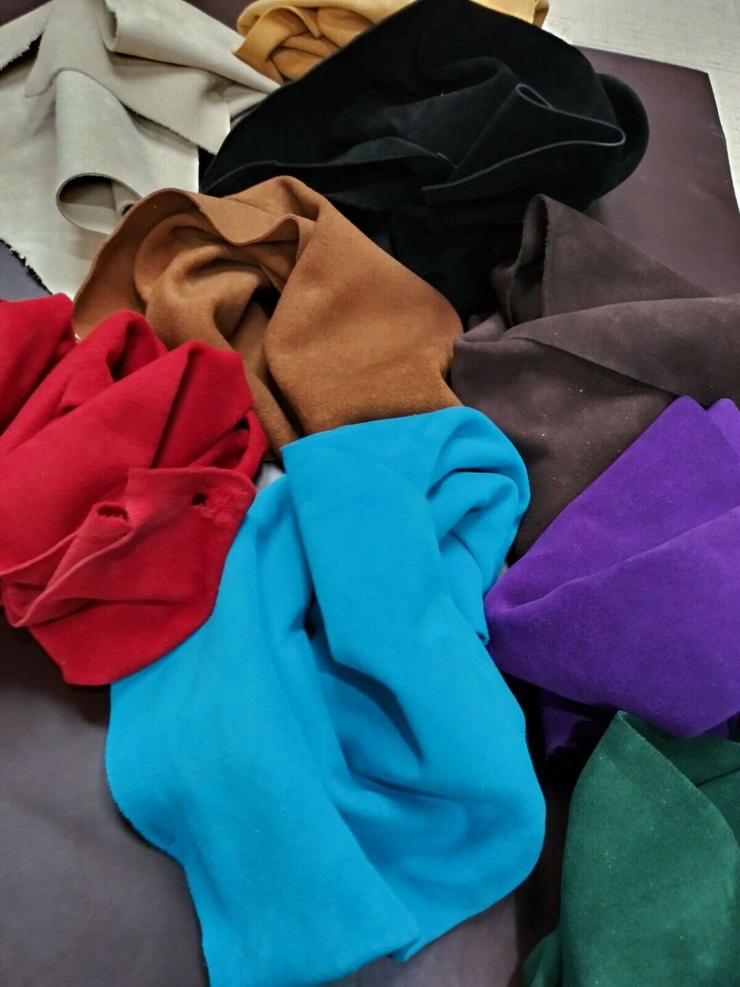 Md/scrap Suede Leather COW HIDES for Crafts/tooling/workshop,3/4 Oz ...