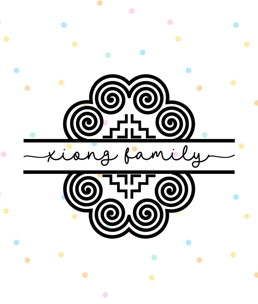 Hmong Last Name Design With Hmong Elephant Logo Png File - Etsy