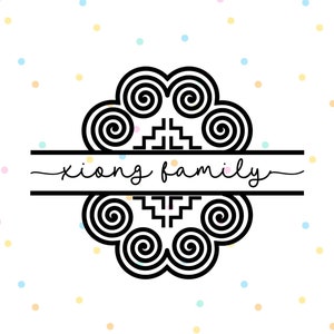 Hmong Last Name Design With Hmong Elephant Logo Png File - Etsy