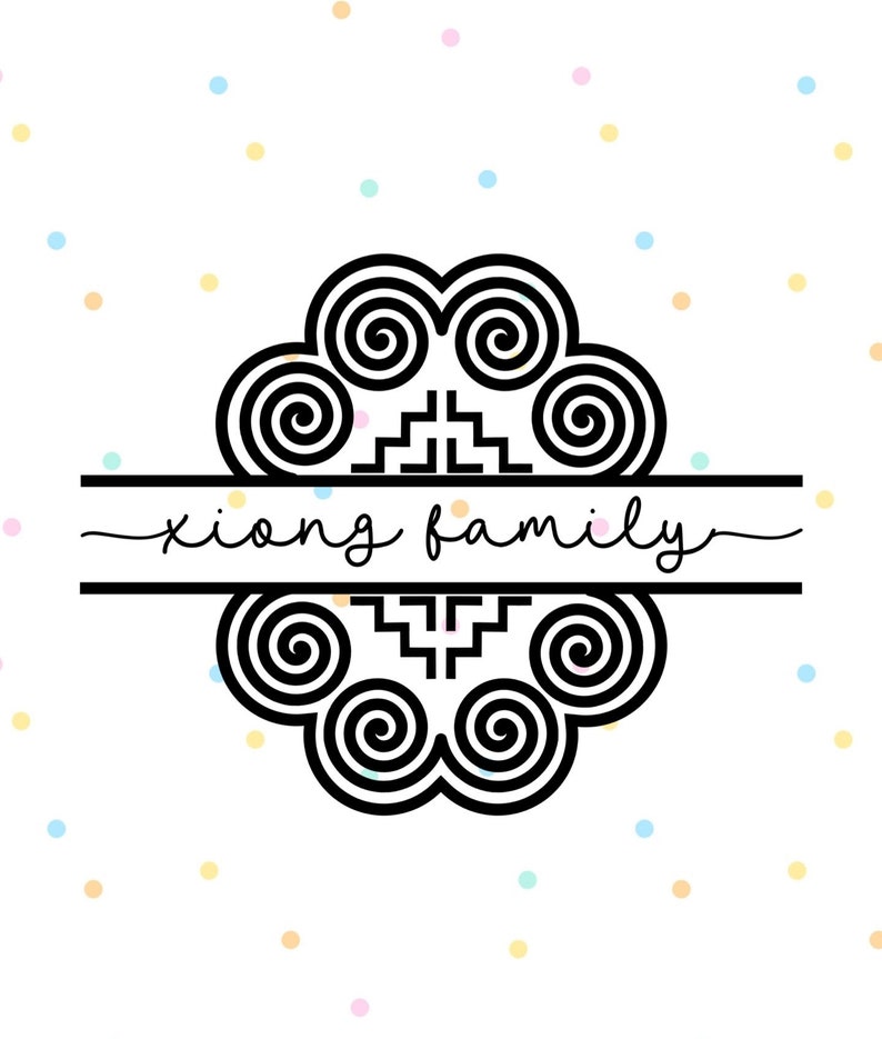 Hmong Last Name Design With Hmong Elephant Logo Png File - Etsy
