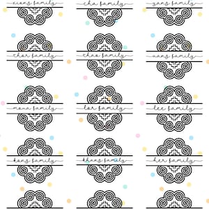 Hmong Last Name Design With Hmong Elephant Logo Png File - Etsy