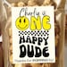 ONE Happy Dude Birthday Party Favors Smiley Face Retro First Birthday ...