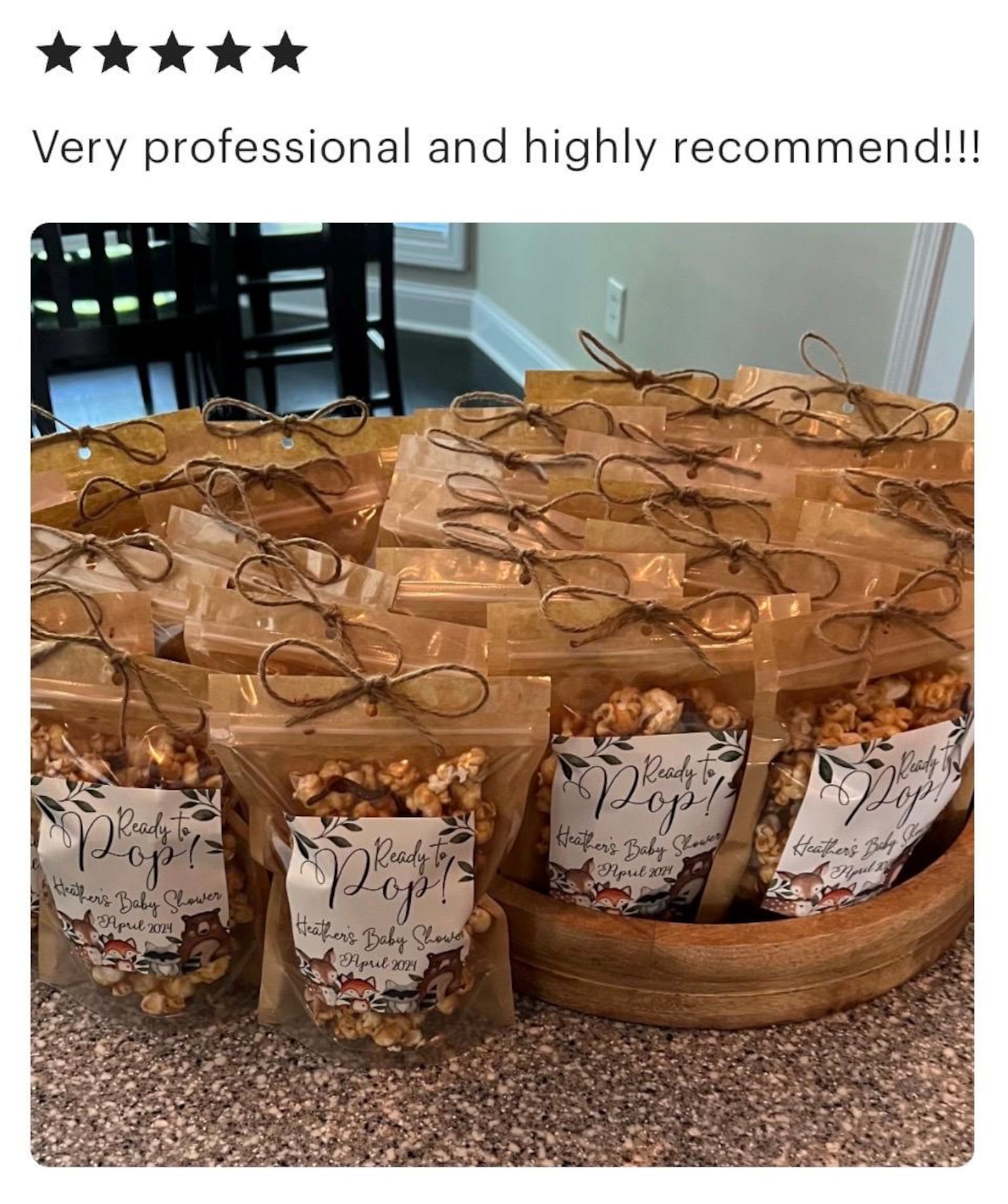 Woodland Baby Shower Favors Ready to Pop Popcorn Bags About to Pop ...