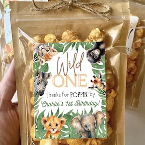 Wild One Birthday Party Favors First Birthday Safari Animals Jungle ...