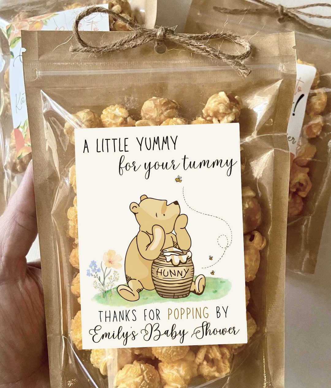 Classic Winnie the Pooh Baby Shower Favors A Little Hunny is on the Way ...