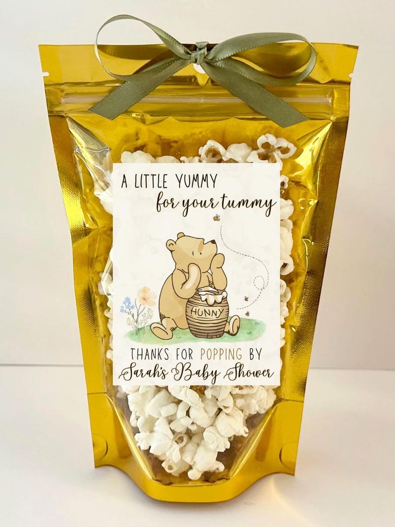 Classic Winnie the Pooh Baby Shower Favors A Little Hunny is on the Way ...