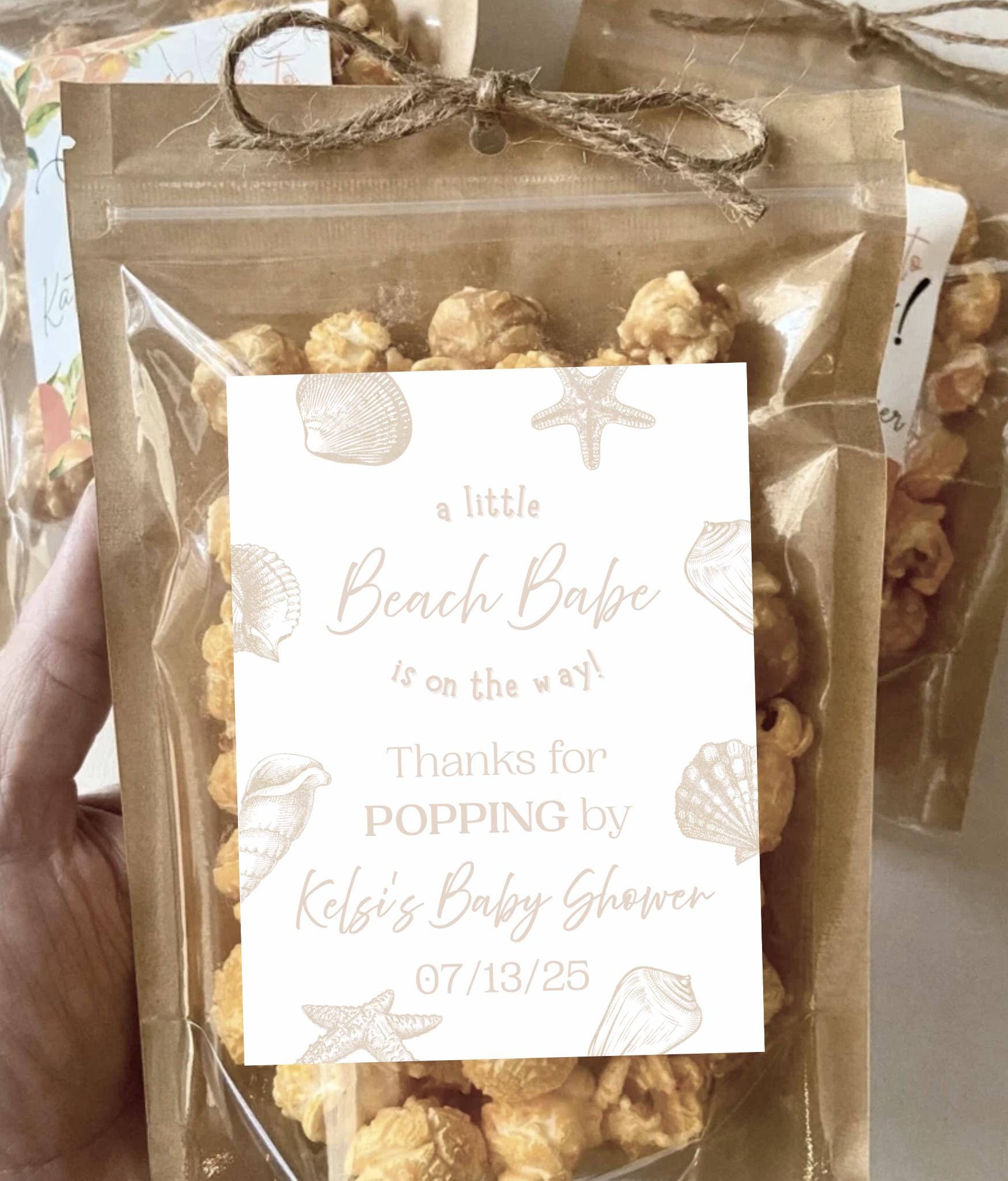Beach Babe Baby Shower Favors Ocean Seashell Beach Baby Shower Gifts ...