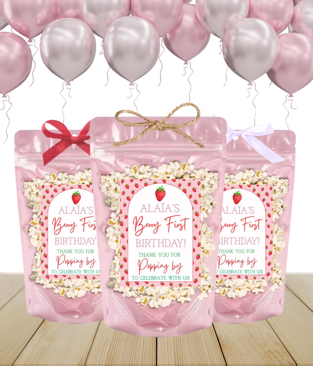 Berry First Birthday Party Favors Strawberry Birthday Gifts for Guests ...