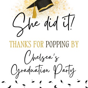 She Did It Graduation Party Favors Grad Gift Class of Graduation Dinner ...
