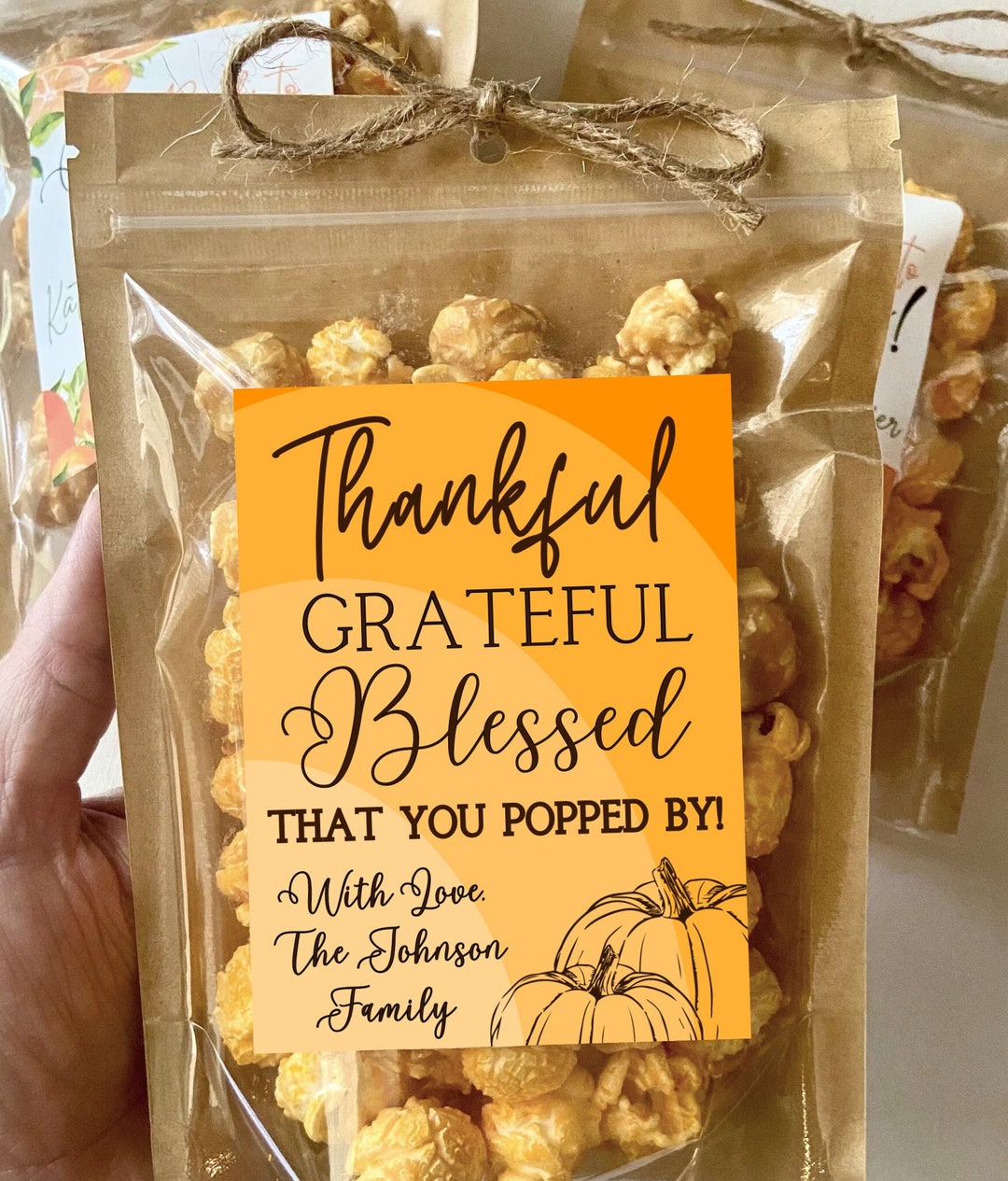 Thanksgiving Dinner Favors Blessed Fall Party Gifts Friendsgiving Gifts ...