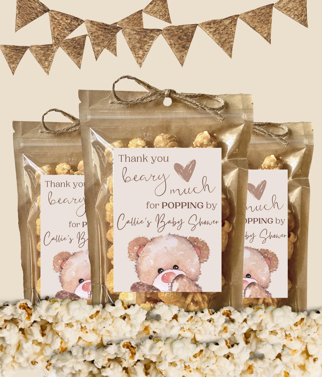 Teddy Bear Baby Shower Favors We Can Bearly Wait Guest Gifts ...