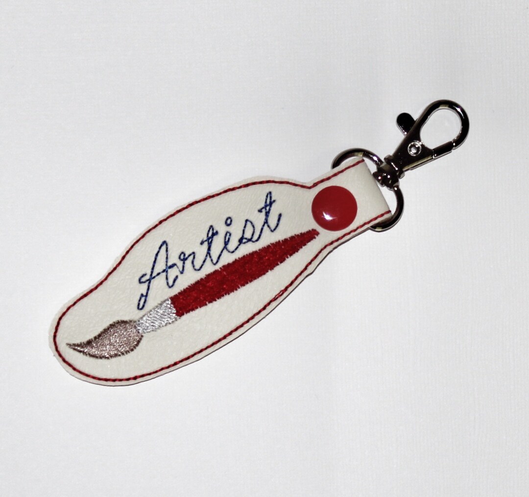 Artist Paintbrush Key Fob - Art Teacher Gift - Artist - Key Fob ...