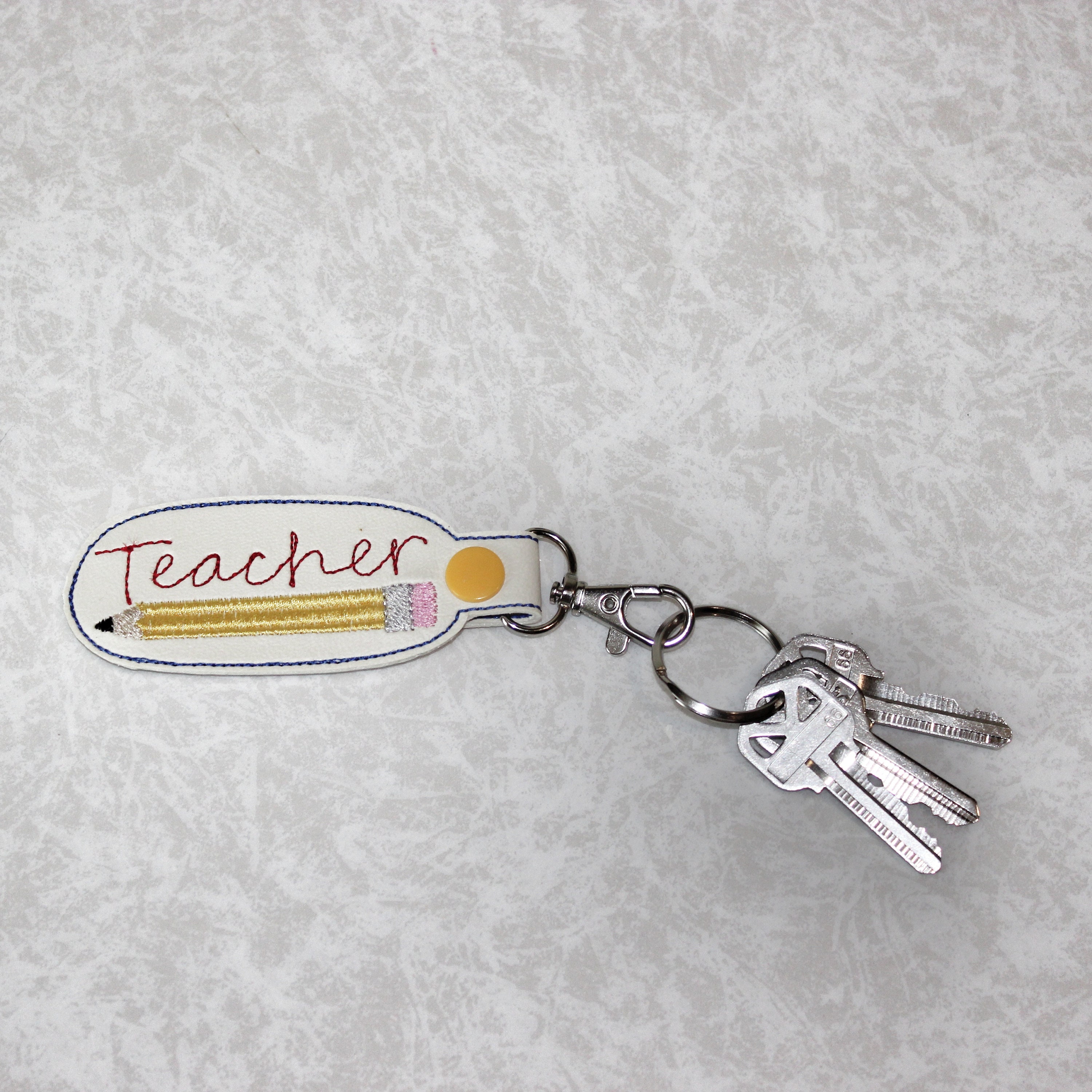 Teacher Pencil Key Fob - Teacher Gift - Key Fob - Wristlet - Keychain ...