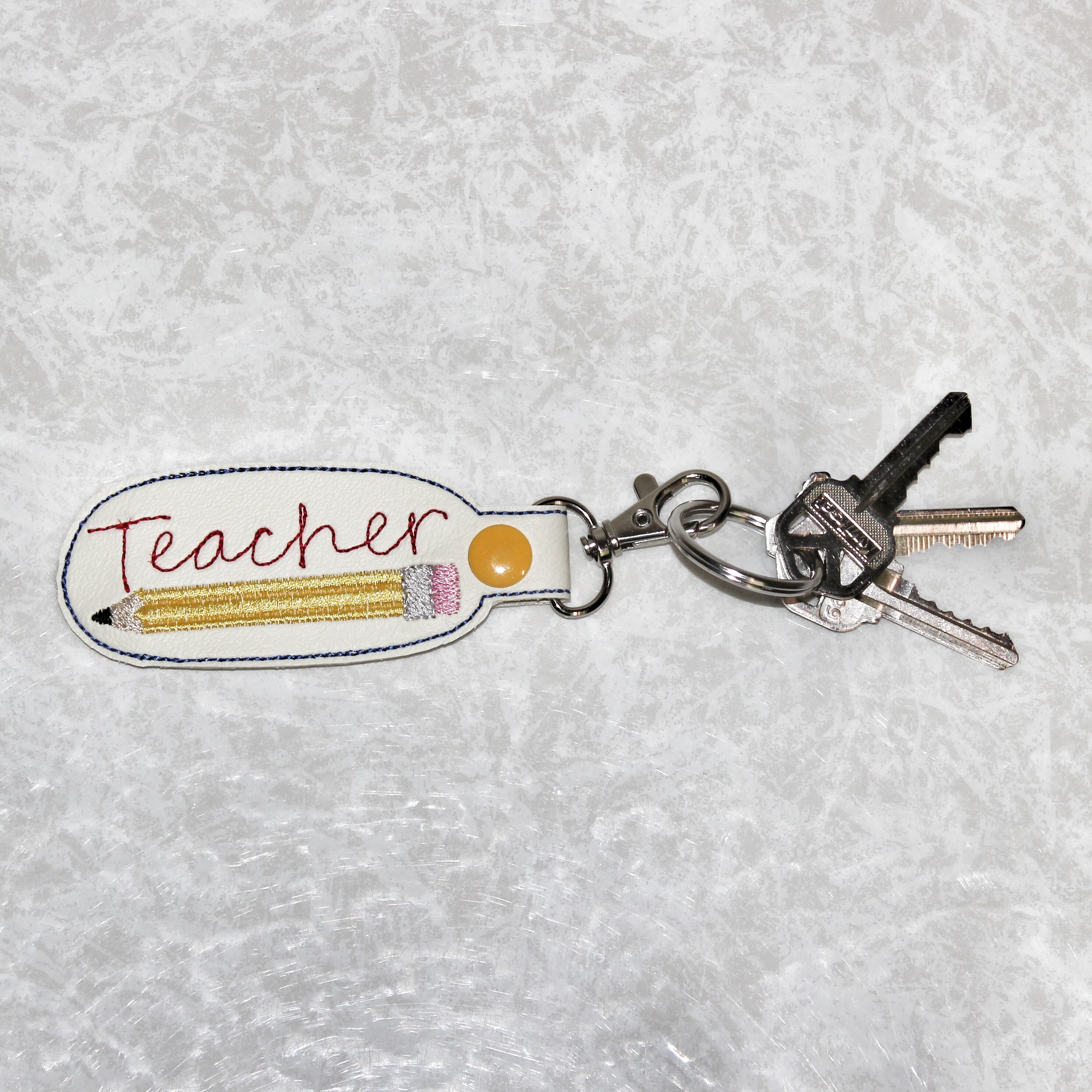 Teacher Pencil Key Fob - Teacher Gift - Key Fob - Wristlet - Keychain ...