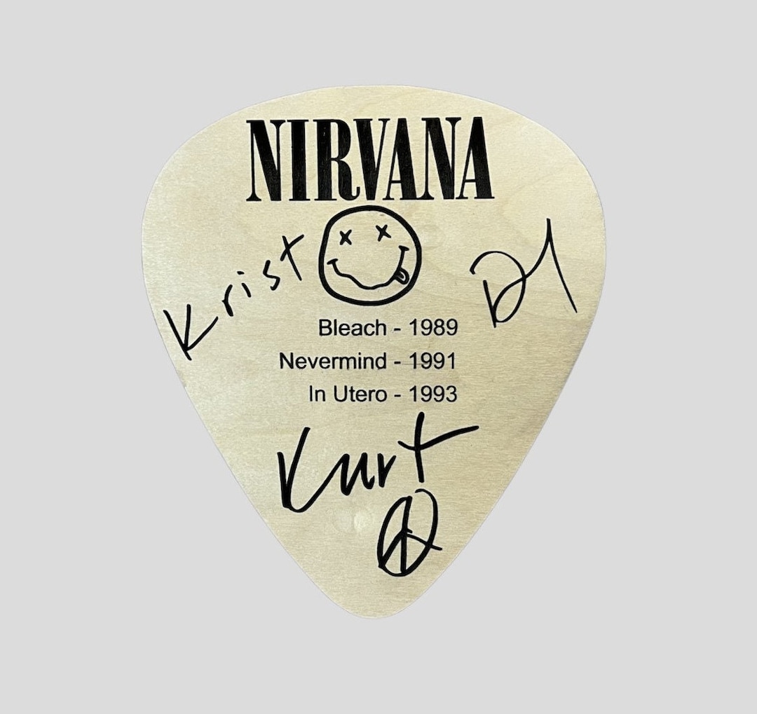 Nirvana EXTRA LARGE Guitar Pick With Discography and Facsimile ...