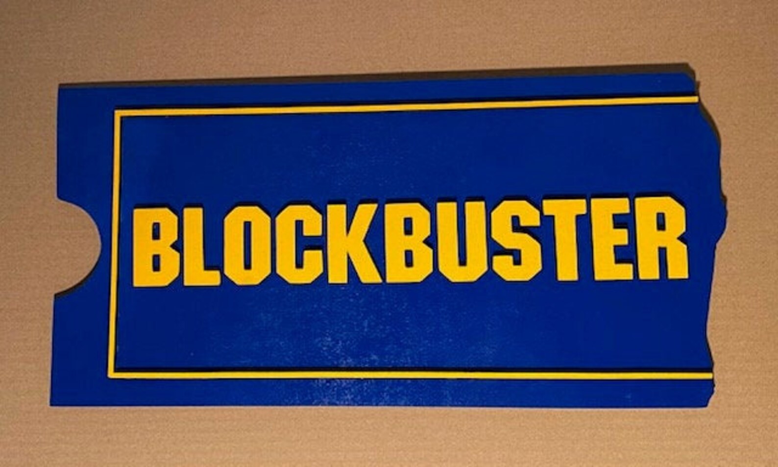 19" X 9" Blockbuster Video Wood Wall Decor Mancave Home Theater Room ...
