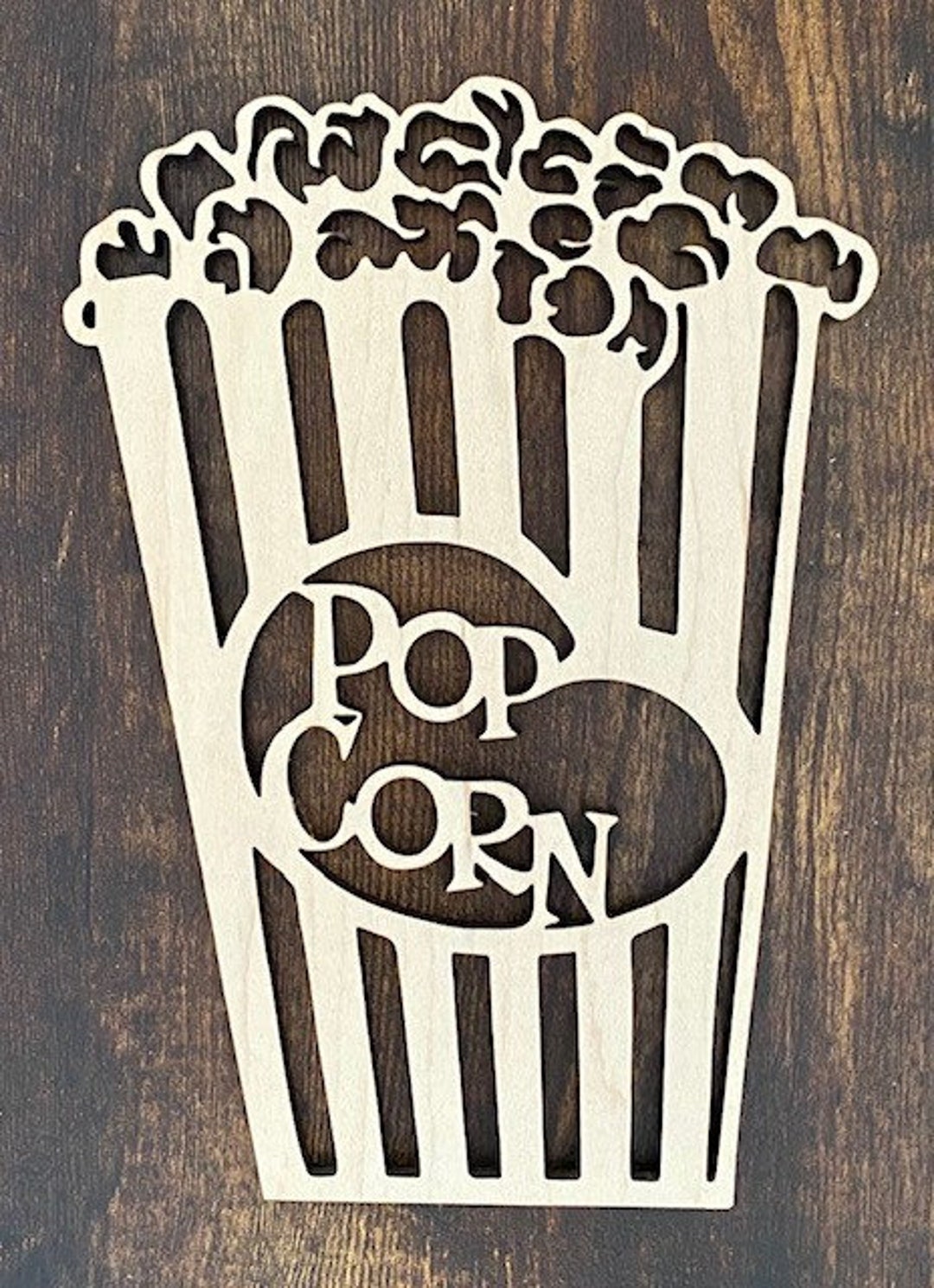 Popcorn Wood Sign Home Theater Decor Wall Art 15 X 10.5 - Etsy