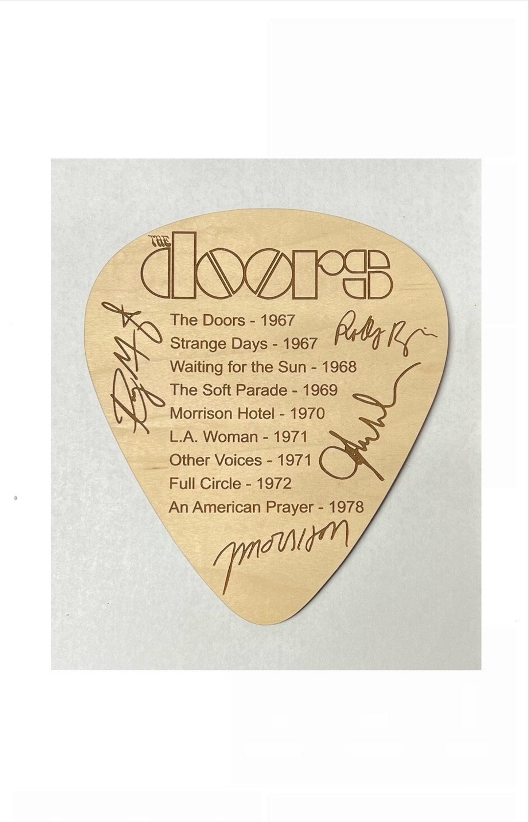 The Doors EXTRA LARGE Guitar Pick With Discography and Facsimile ...