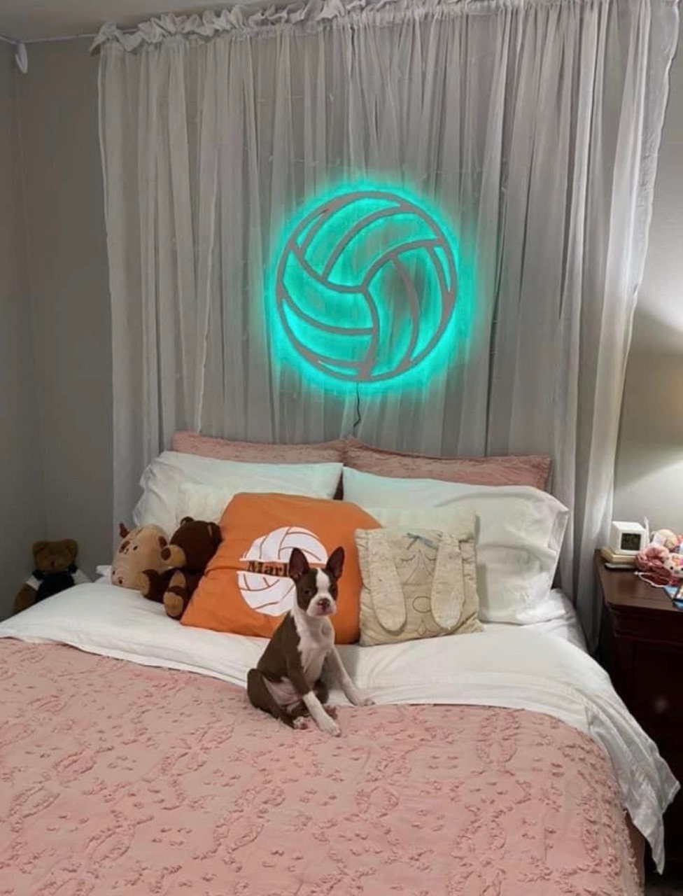 Personalized Volleyball LED Light up Sign W/ Remote Wood - Etsy