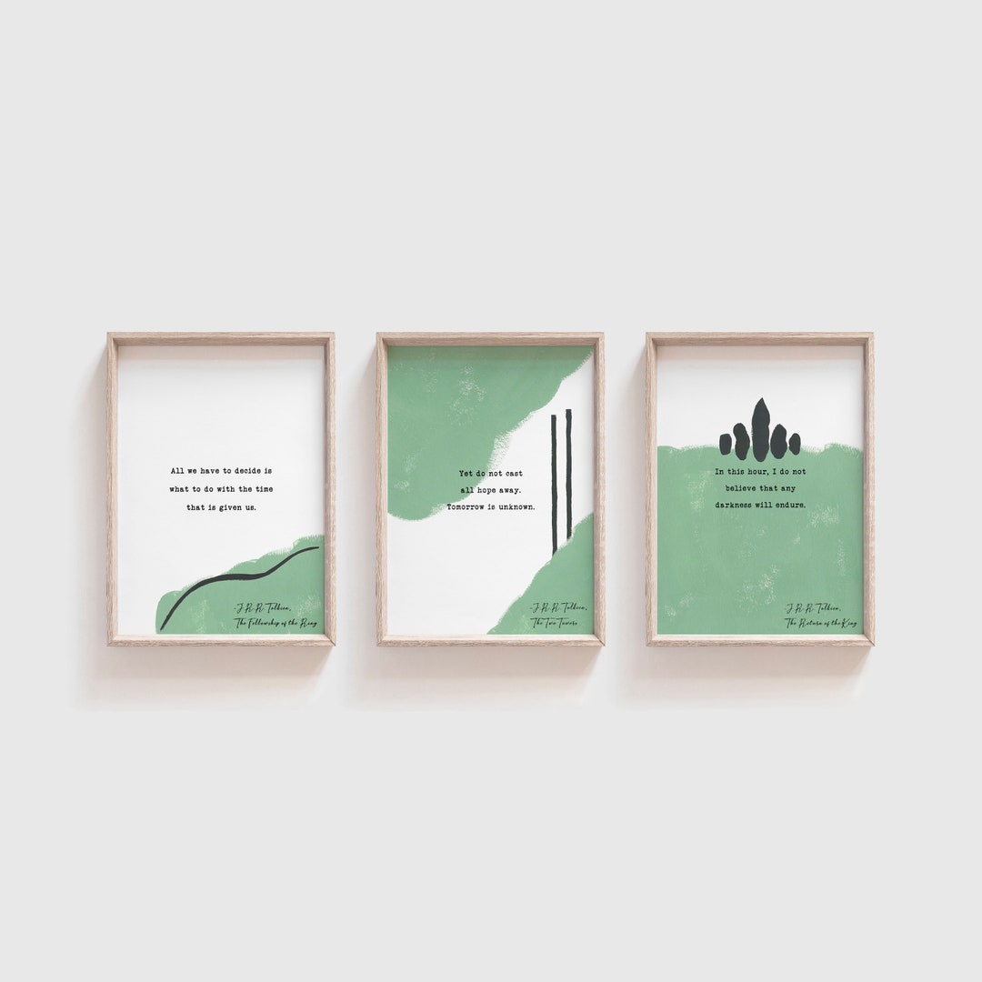 Lord of the Rings Quote Prints/ Set of 3 Prints / J. R. R. Tolkien A4 ...