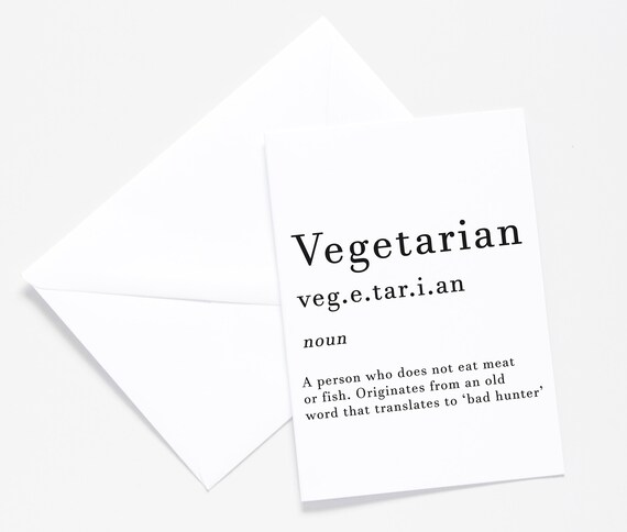 Vegetarian Birthday Card / Funny Vegetarian Card / Humour | Etsy