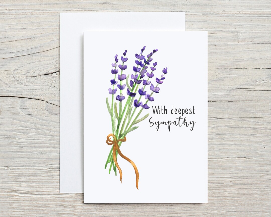 Sympathy Card / Bereavement Card / Loss Card / With Deepest Sympathy ...