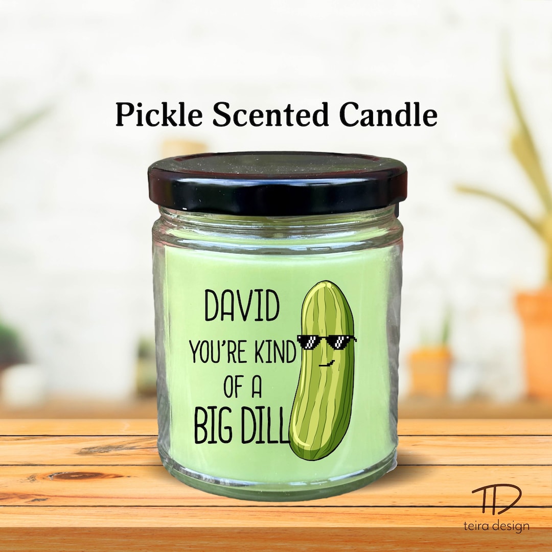 Personalized Dill Pickle Scented Candle, Pickle Lover Funny Gifts for ...