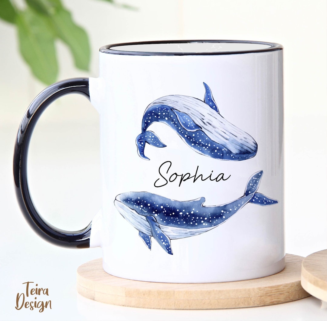 Whale Mug - Whale Gift for Women - Personalized Whale Coffee Mug With ...
