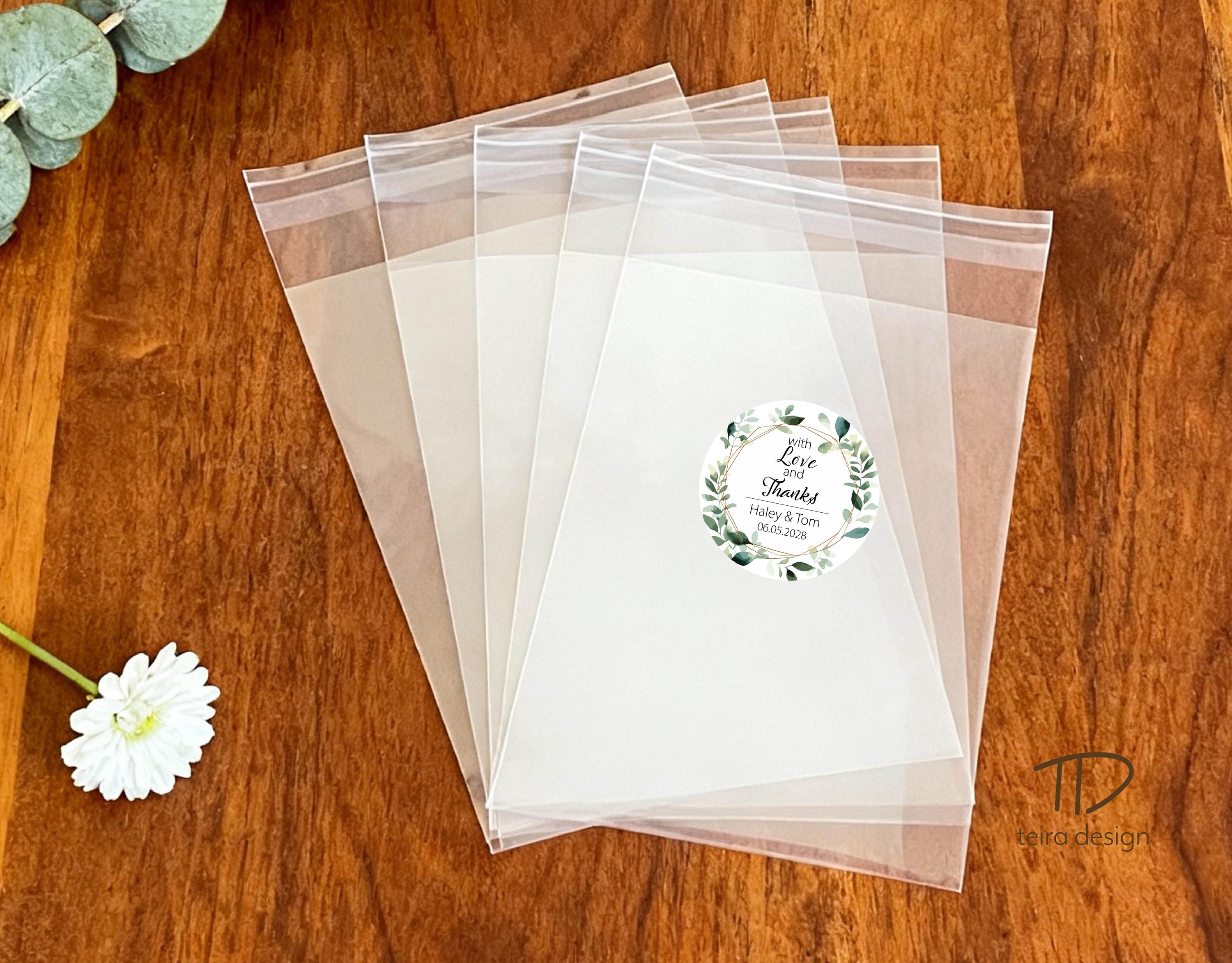 Personalized Favor Bags With Labels — Custom Self-seal Party Treat Bags ...