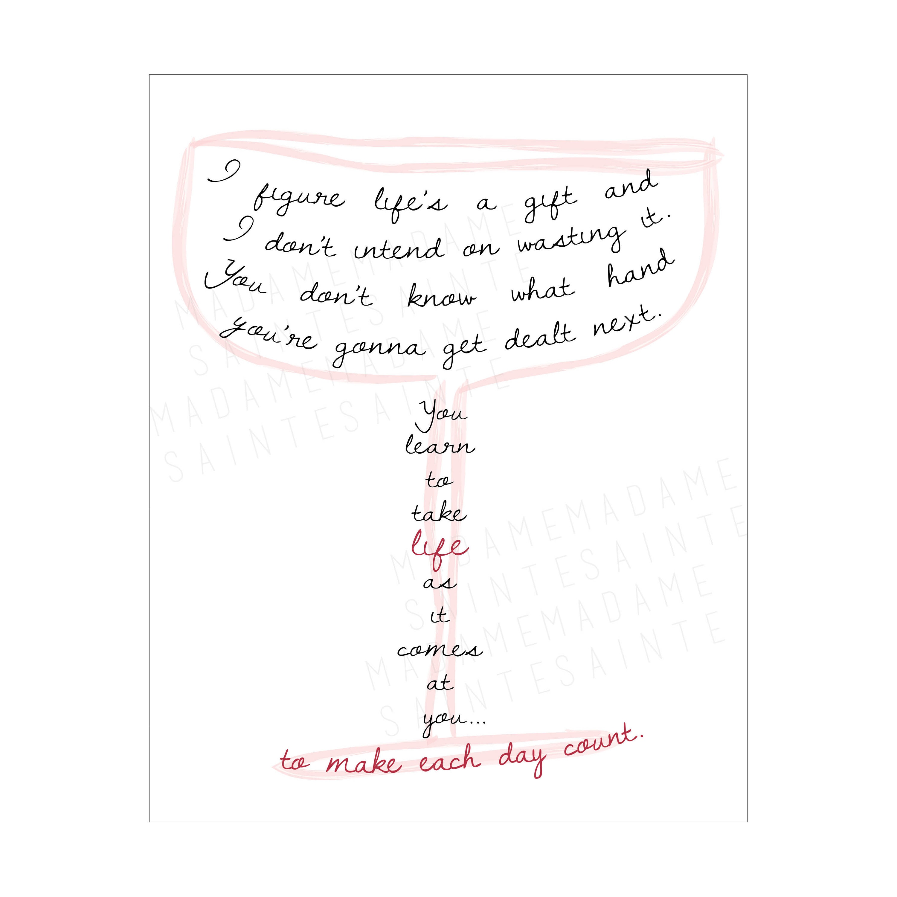 Make Each Day Count - Titanic Inspired Jack Dawson Quote - Digital ...