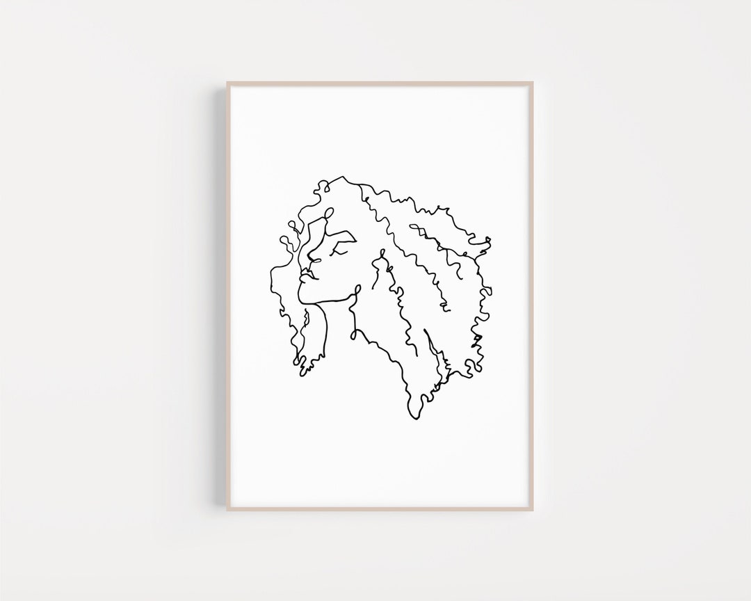 African Natural Hair Female WOC Print | PRINTABLE | Aesthetic ...